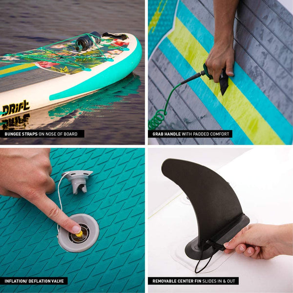 Drift 10'8" Classic Inflatable Paddle Board - Drift Paddle